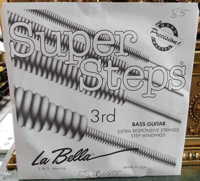 La Bella Super Steps .085 Tapered Single Stainless Steel Wound Bass ...