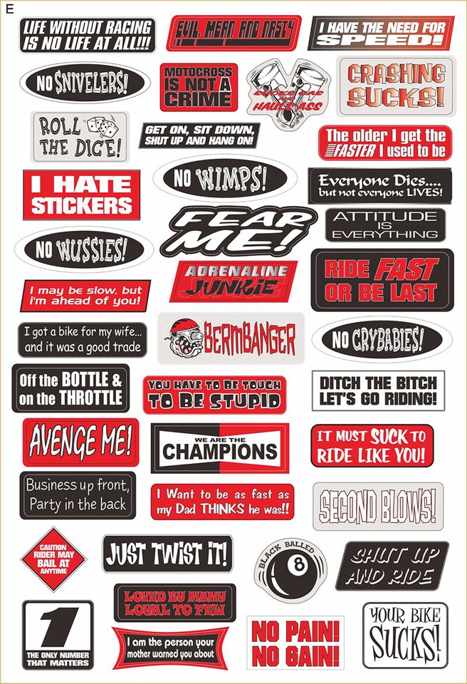 Decals Stickers For 1:10 10th Scale RC Crawler Car Axial Traxxas Redcat ...