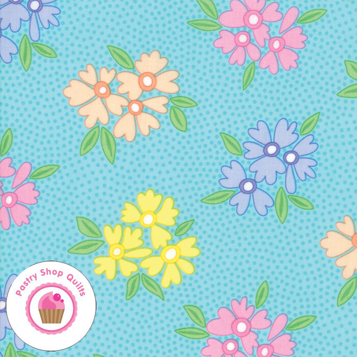 Moda GOOD DAY 22370 12 Turquoise Blue Green Floral ME & MY SISTER Quilt ...