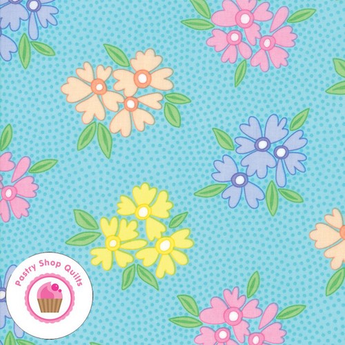 Moda GOOD DAY 22370 12 Turquoise Blue Green Floral ME & MY SISTER Quilt ...