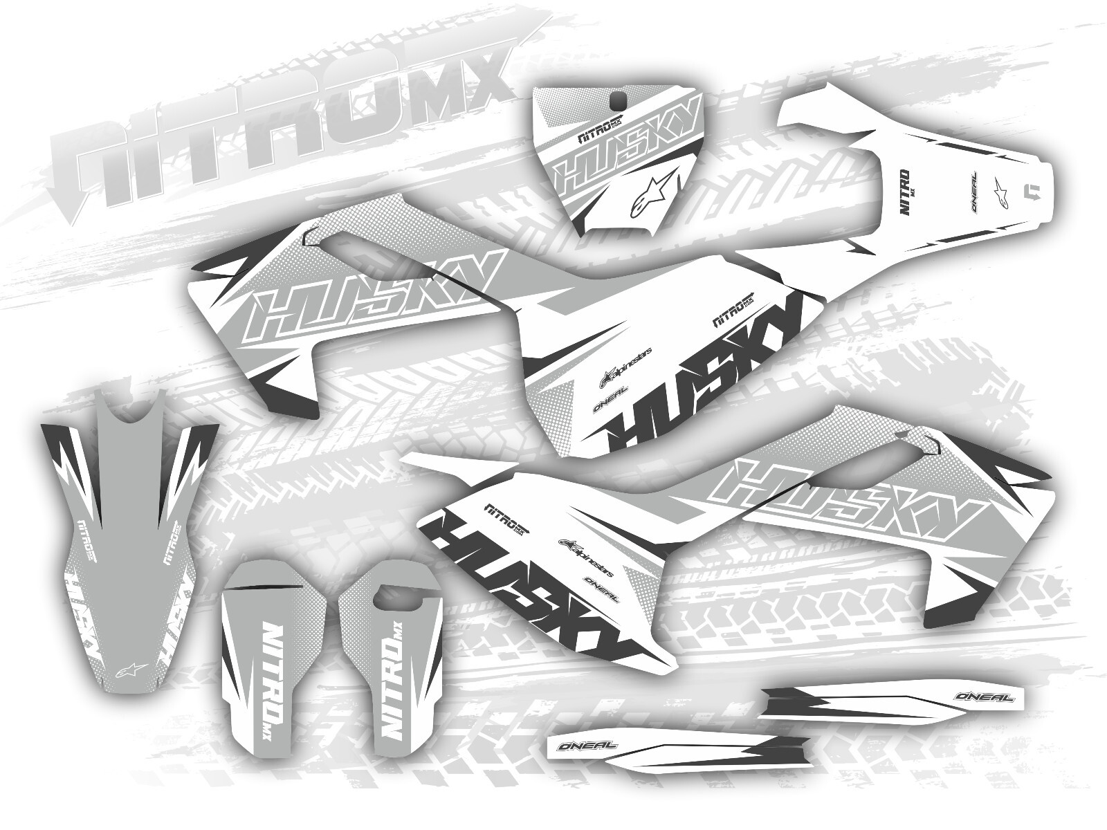 Graphics Kit fits Husqvarna TC FC 125 250 350 450 2016 2017 2018 Decals ...