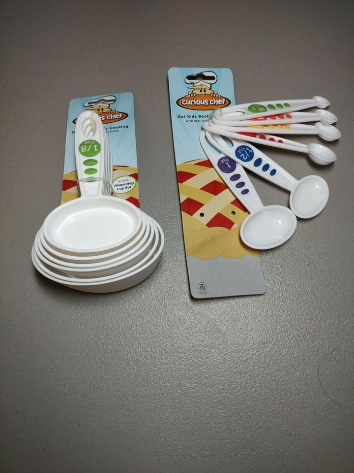 CURIOUS CHEF MEASURING CUPS and SPOONS 14 pieces (including rings ...
