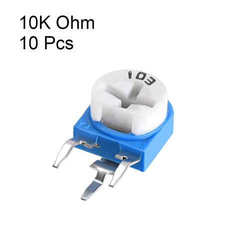 Trimmer Potentiometer 10K Ohm Adjustment Horizontal Variable Resistors ...