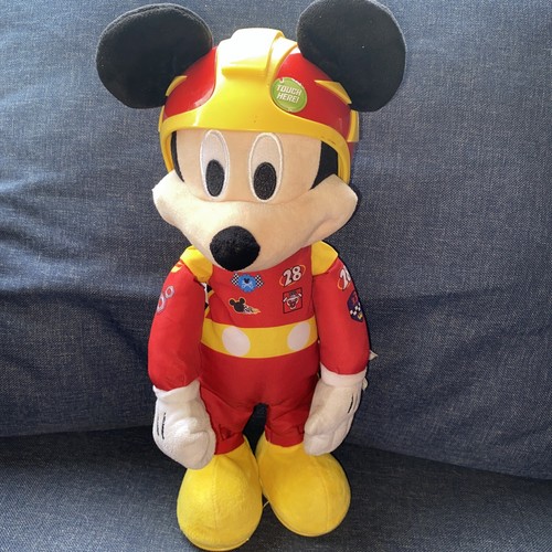 Disney Mickey Mouse Race Car Driver Racer 10" Stuffed Animal Plush ...