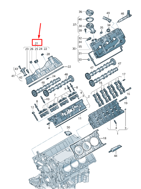 AUDI Q8 4MN Cylinder Head Cover 059103470CT GENUINE for sale online | eBay