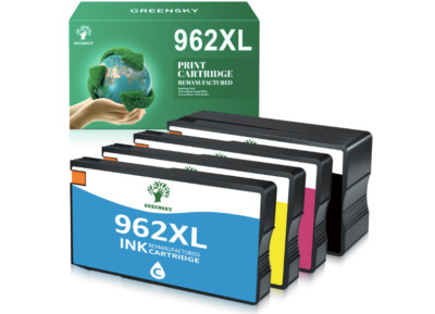 4 PACK 962XL Ink for HP Office jet Pro 9012 9014 9015 9016 9027 9028 ...