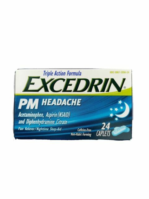EXCEDRIN PM HEADACHE CAPLET 24CT 300672056245| eBay