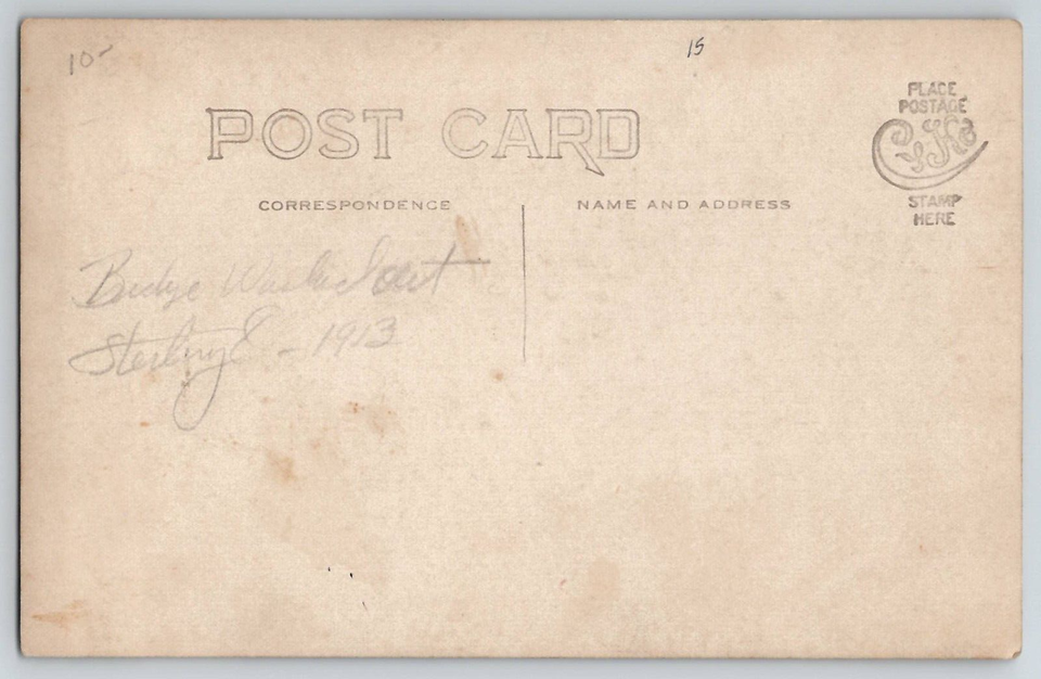 Sterling Ohio 1913 Flood Bridge Washed Out Wayne County OH RPPC Photo ...