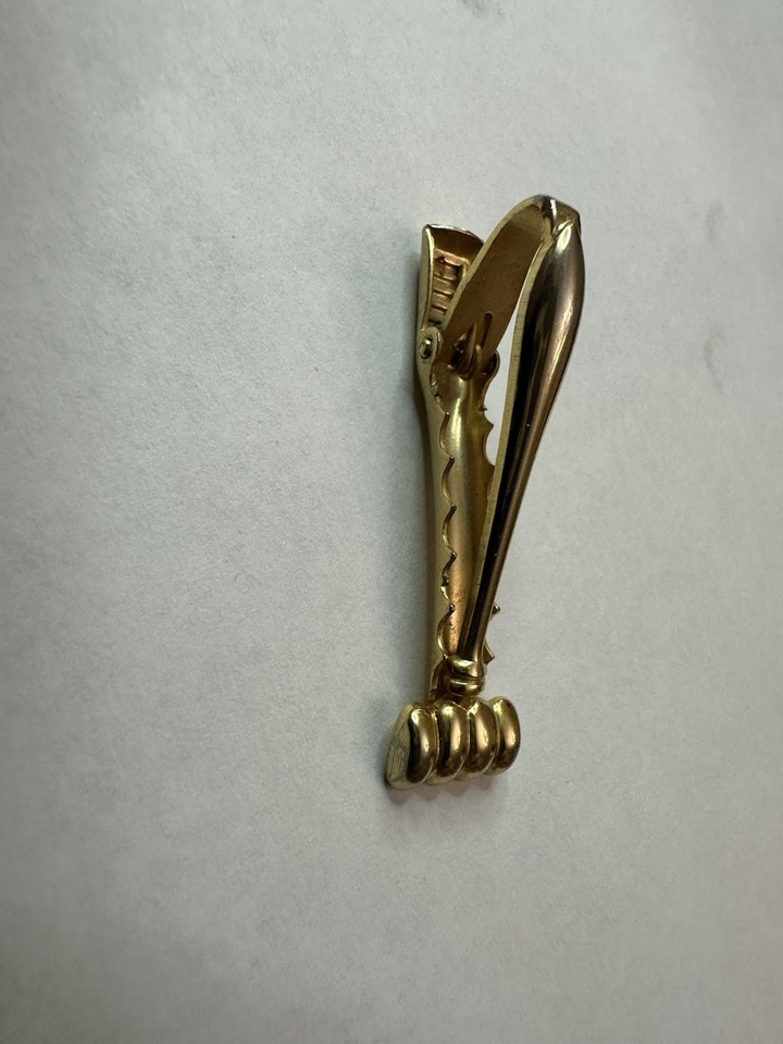 Gold Tone Vintage GAVEL HAMMER TIE BAR CLIP, Cool Law Court Jury ...