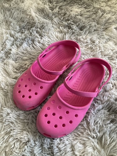 Crocs Shayna Mary Jane Hot Pink Slip On Comfort Waterproof Shoes Women ...