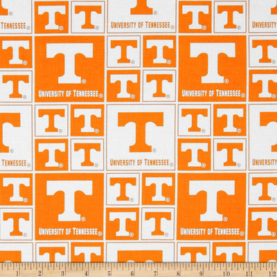 Collegiate Cotton Broadcloth University of Tennessee Fabric by the Yard ...