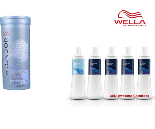 Wella Blondor Bleach Powder Multi Blonde 400g , Any 1000/60ml Welloxon ...