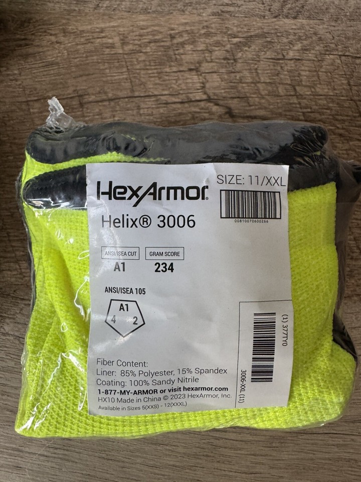 New In Package Hex Armor Helix 3006 Gloves -10 Pair - Size 11/XXL | eBay