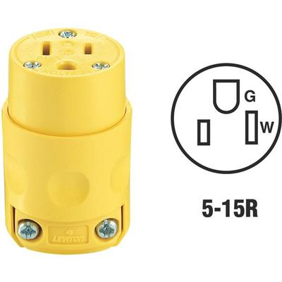 (10)-Leviton NEMA 5-15R 2 Pole 3 Wire 15 Amp Electric Cord Connector ...