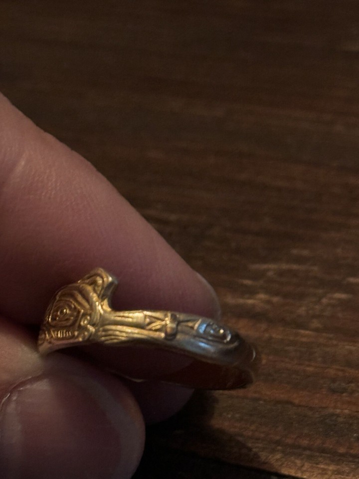 Vintage Alaskan Men’s Ring “Tlingit/Haida” Solid Gold “Wolf” Bill ...