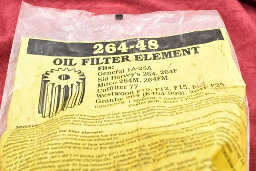 264-48 oil flilter element (White) Oil Filter Box #13 | eBay