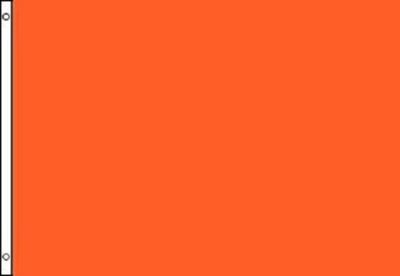 3x5 Solid Orange Advertising Plain Flag Banner Brass Grommets Polyester ...