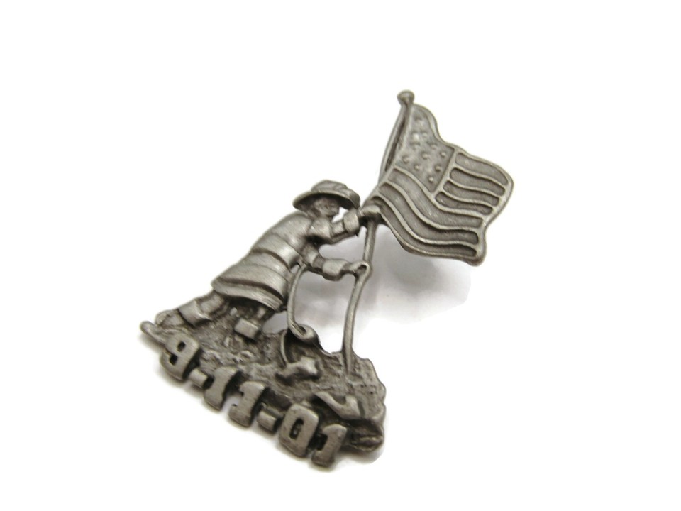 September 11th 9/11 Pin Firefighter American Flag | eBay