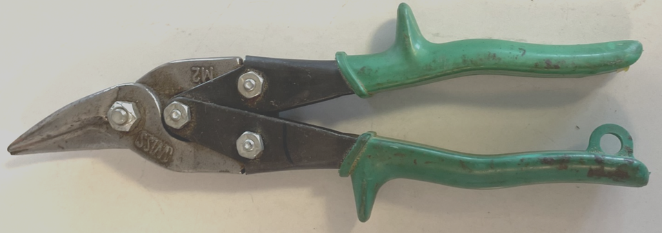 Vintage Wiss Tin Snips M2 Metal Cutters Green Handle Hand Tool. Made in ...