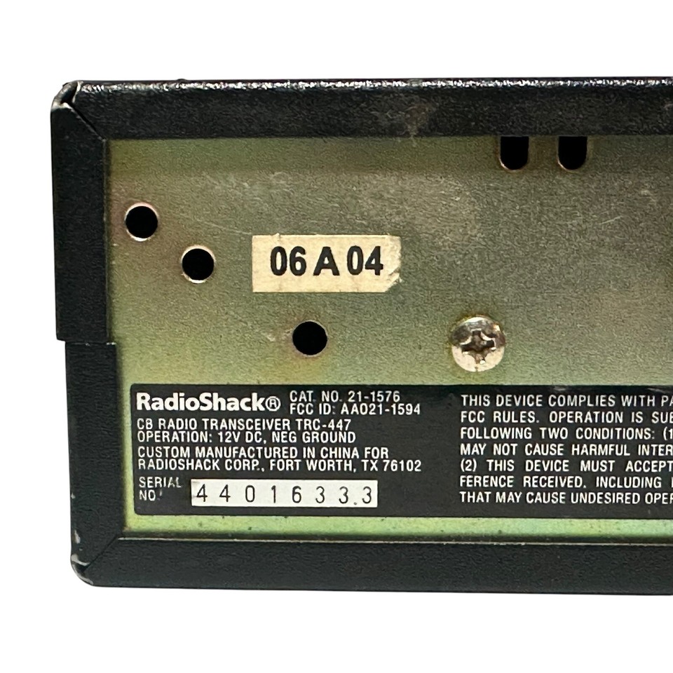 RADIO SHACK Brand CB Radio Transceiver and Mic model TRC-447 | eBay