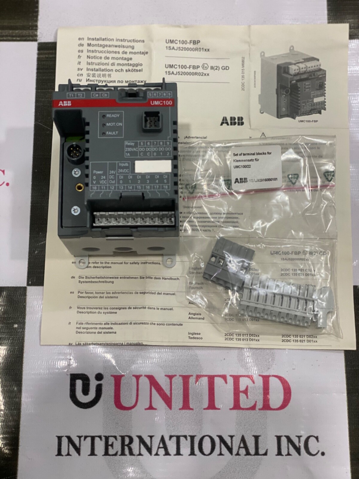 ABB 1SAJ520000R0101 UMC100-FBP.0 B1 Motor Controller 1SAJ520000R0100 ...