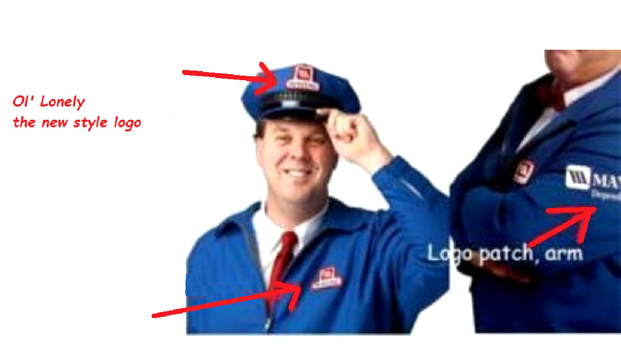 FANCY DRESS HALLOWEEN COSTUME PROP: LONELY MAYTAG REPAIRMAN 3-PATCH ...