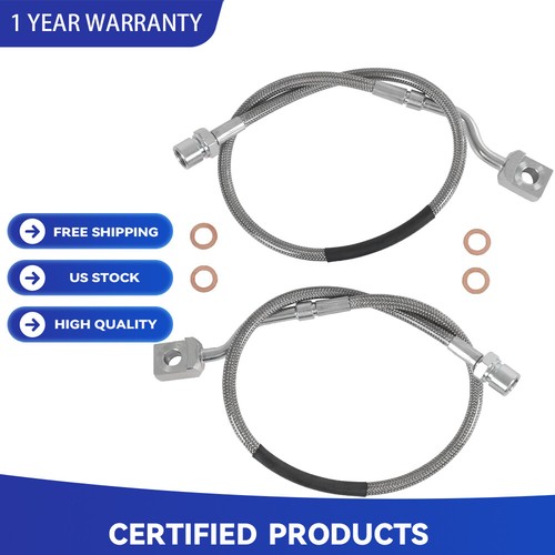 Brake Lines Front Stainless fit Silverado Sierra 2007-2019 2500 3500HD ...