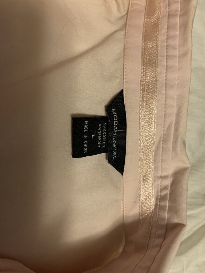 Old Victorias Secret Moda International Women’s Large Dress Shirt Pink ...