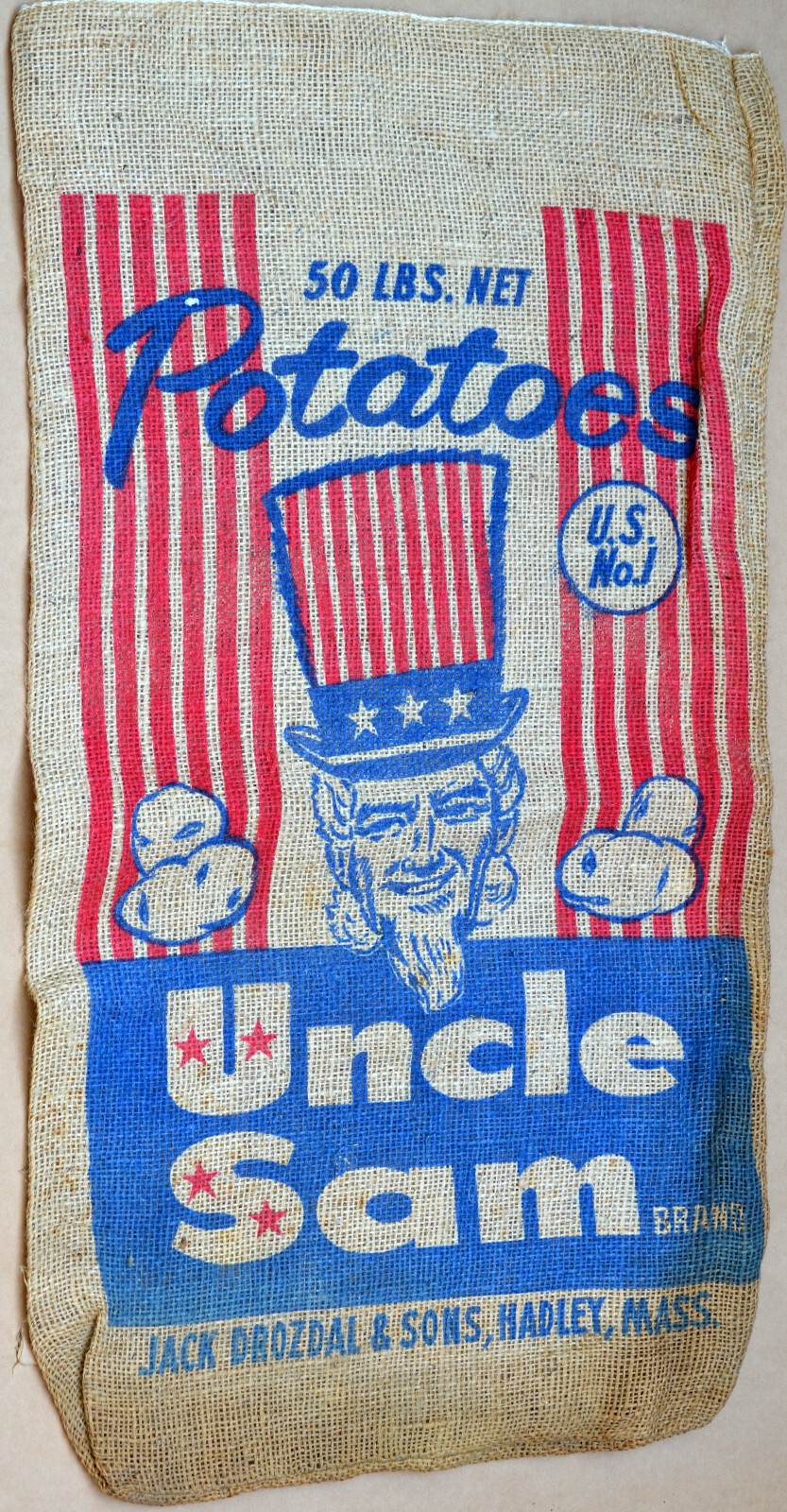 Rare Uncle Sam potato sack bag burlap | eBay