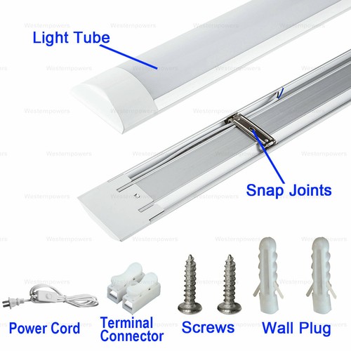4 Pack LED Shop Light Utility Ceiling Garage Workshop Easy Mount LED ...
