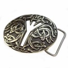 Runic german silver belt buckle Algiz, Life Rune Celtic Old Norse ...