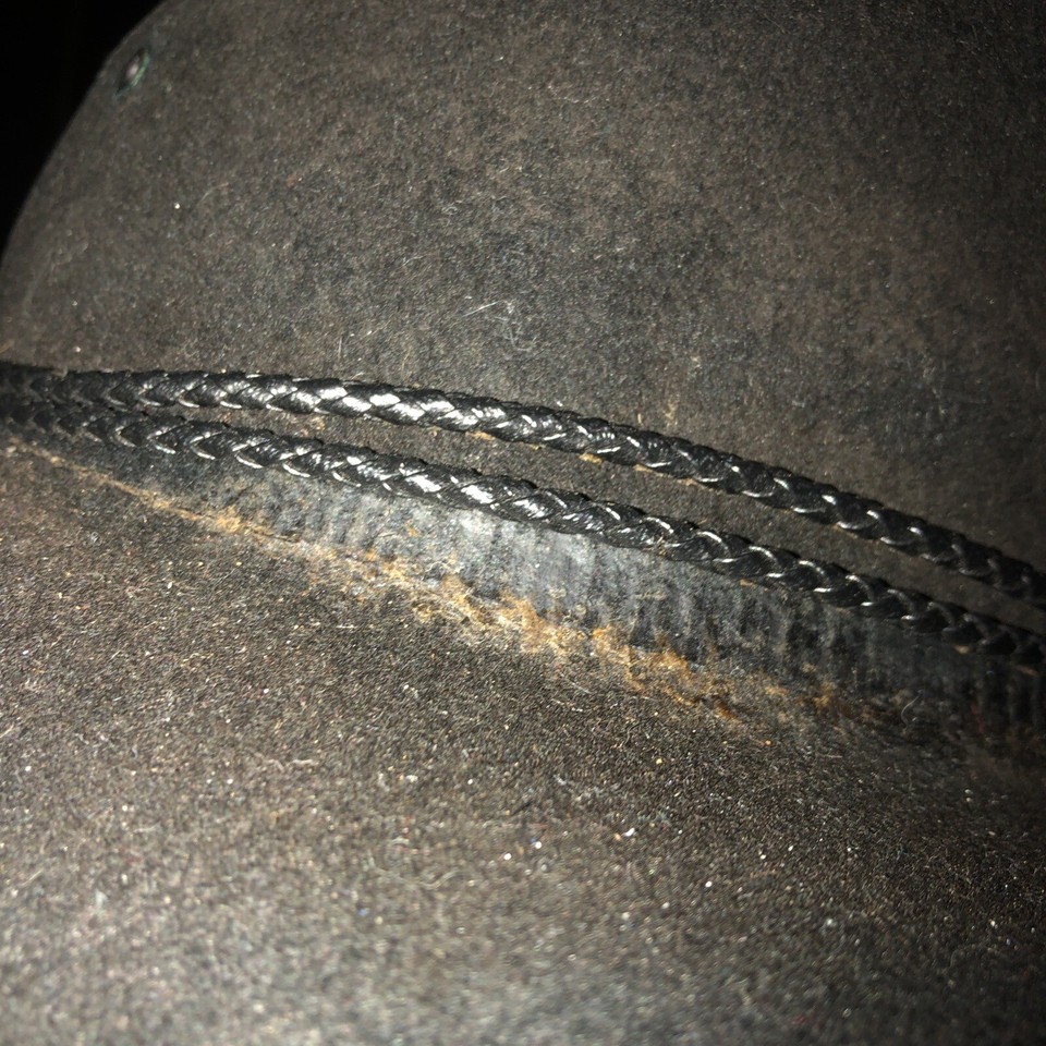 Vtg Black Stetson 4X XXXX Rope String Black Cowboy Hat Mens RARE | eBay