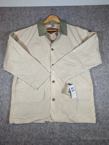 Woolrich Chore Jacket Men Large Beige Barn Work Coat NWT Outdoors ...