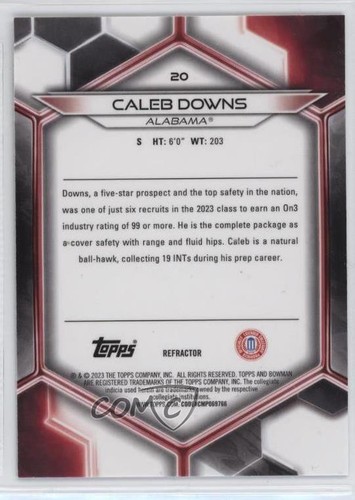 2023 Bowman's Best University Refractor Caleb Downs #20 | eBay