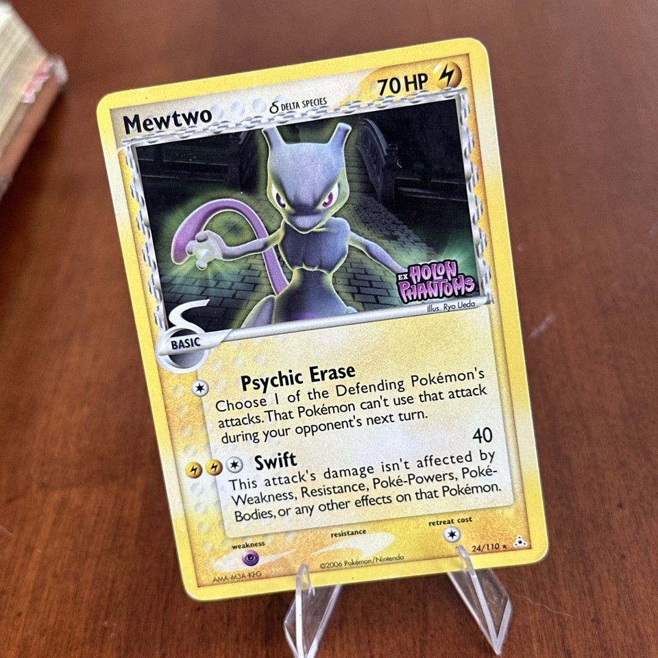Mewtwo 24/110 Delta Species EX Holon Phantoms Reverse HOLO Pokemon Card ...