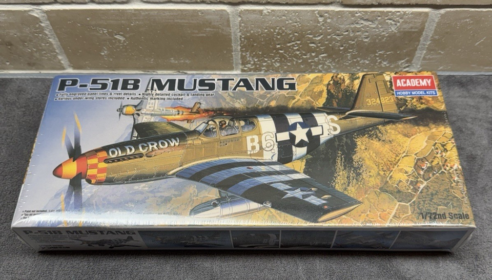 Academy P-51B Mustang Old Crow 1:72 Scale Model Kit #1667 New Sealed | eBay