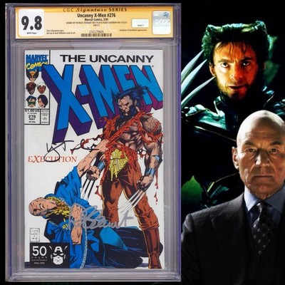 CGC 9.8 SS Uncanny X-Men #276 signed by Hugh Jackman & Patrick Stewart ...