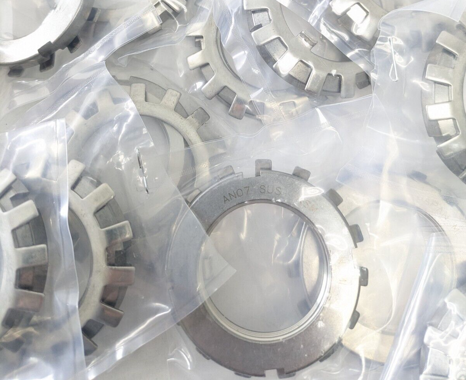 New Misumi AN07 SUS KSM Bear Locking Nut w/ AW07 Washer, Steel M35x1.5 ...