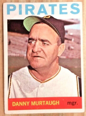 1964 TOPPS DANNY MURTAUGH CARD#141 PITTSBURGH PIRATES PHILLIES ATLANTA ...