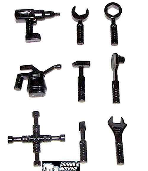 Lego Minifigure Tools 9 piece Toolbox Mechanic Wrench Sold Separately ...