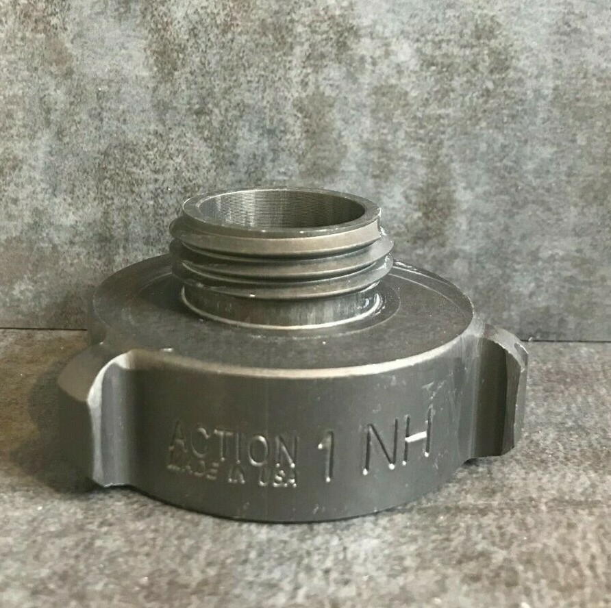 Aluminum Fire Hose Thread Adapter, 1.5" F.NST x 1" Male NST Rocker Lug ...