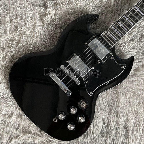 SG Custom Ebony Electric Guitar Tony Iommi Solid Body Cross Inlay 22F ...
