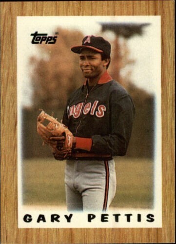 1987 Topps Mini Leader #47 Gary Pettis Outfield Calif. Angels FREE ...