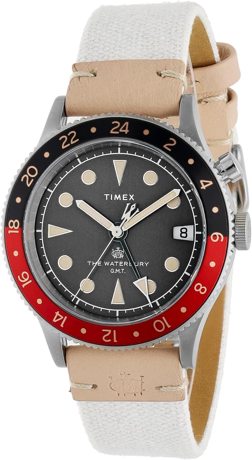 Timex Watch Waterbury Traditional GMT 39mm White TW2V74100 Men's | eBay