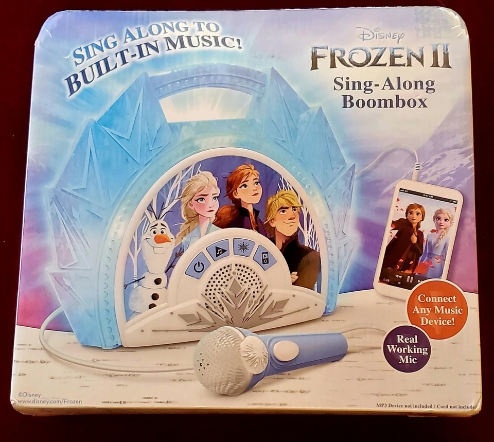 eKids Disney Frozen II Sing-Along Boombox Karaoke System - Light Blue ...