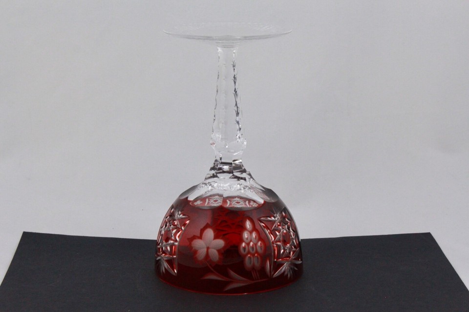 AJKA MARSALA CRYSTAL RUBY RED 6-1/2" CHAMPAGNE COUPE | eBay