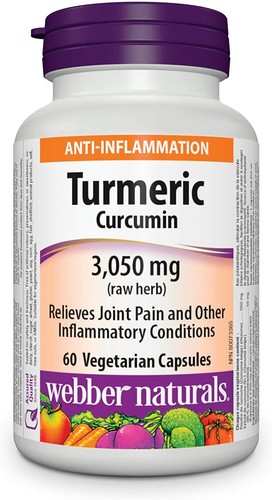 Webber Naturals Turmeric Curcumin, 3,050 mg, 60 Vegetarian Capsule | eBay
