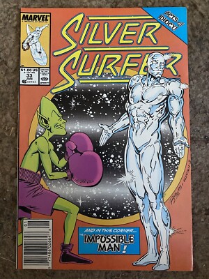 SILVER SURFER #33 -Marvel-1990 -Newsstand -Impossible Man-Fine. | eBay