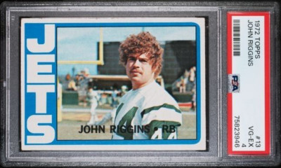 1972 Topps John Riggins Rookie Card #13 ~ NY Jets ~ PSA 4 VG-EX ...