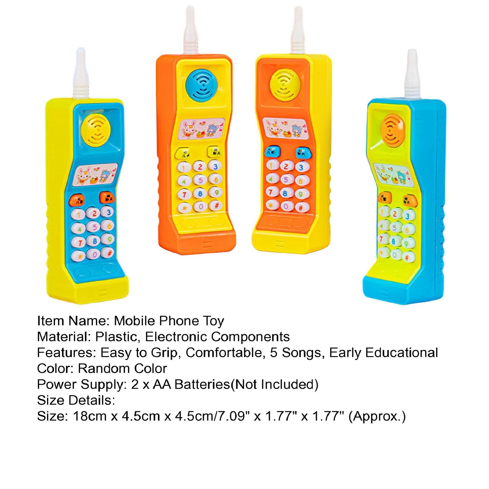 Telephone Toy Round Edge Exercise Responsiveness Silicone Antenna Smart ...